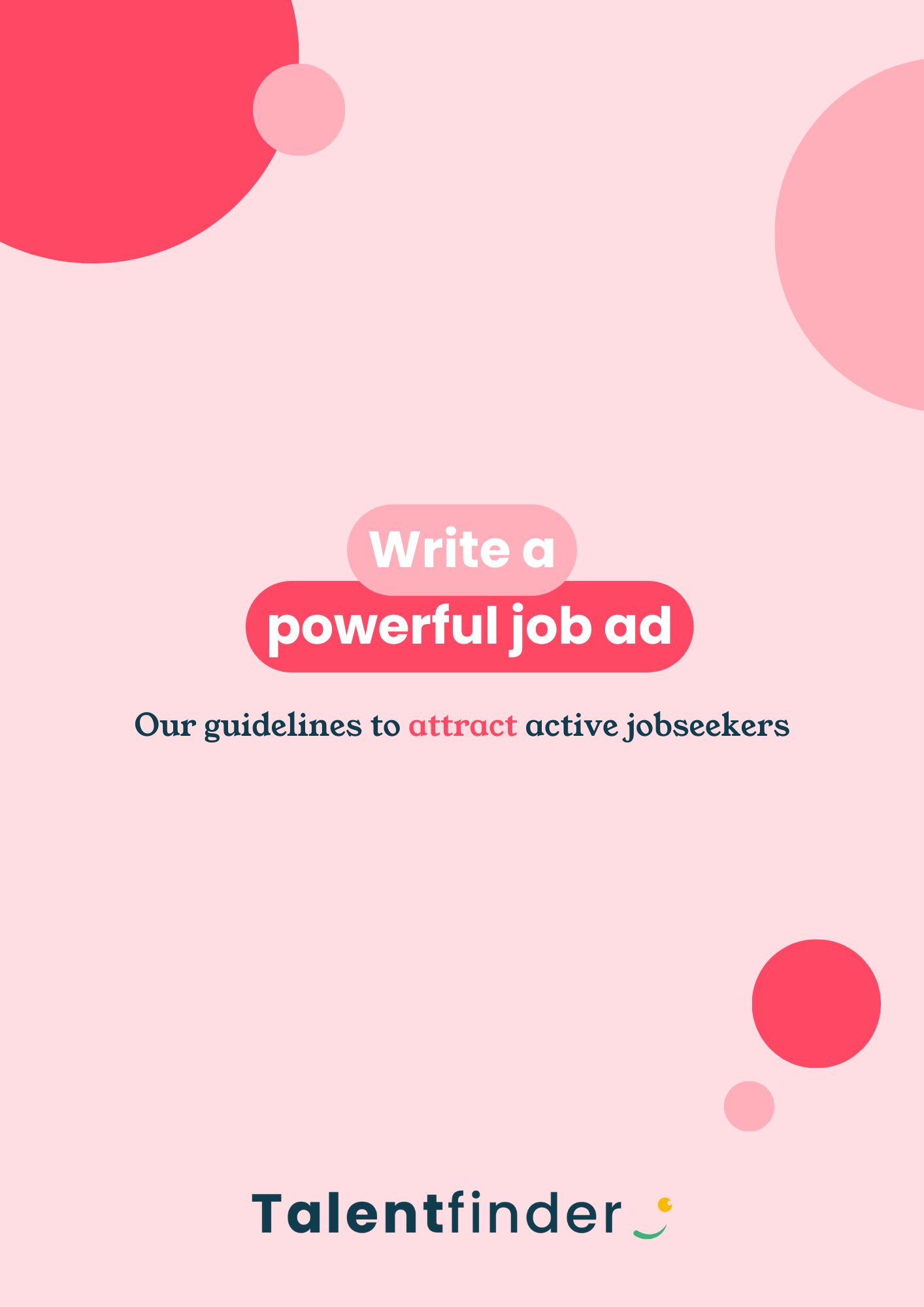 How to write a good job advert? Download our free ebook from Talentfinder